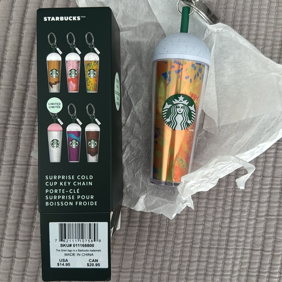 Starbucks | Kitchen | Starbucks Surprise 225 Cold Cup Keychain | Poshmark